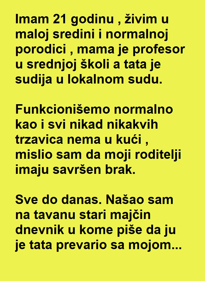 Mislio je da mu roditelji imaju SAVRŠEN BRAK , a onda je PRONAŠAO nešto ...